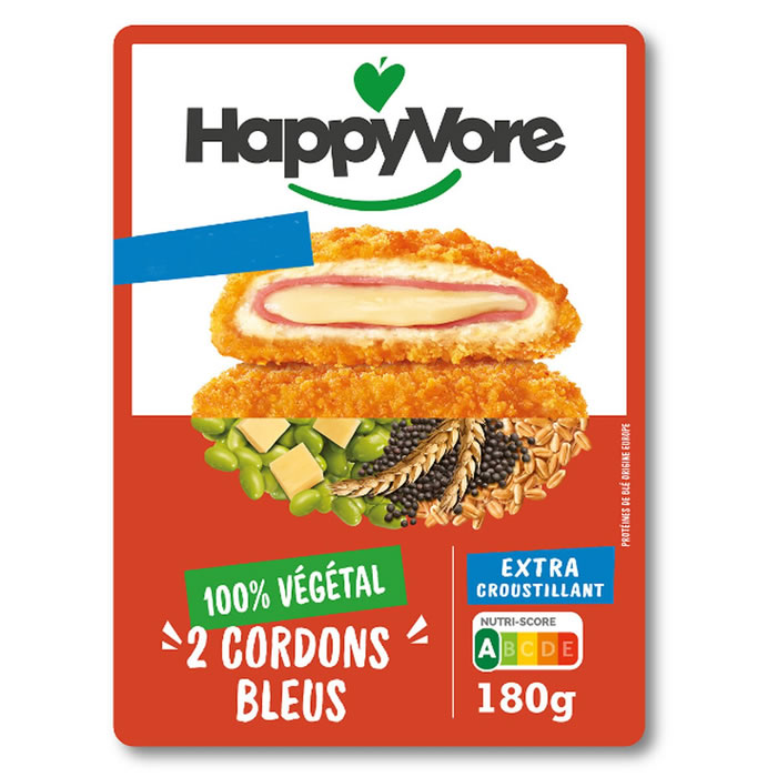 HAPPYVORE : Cordons bleus végétaux : 2 x 90 g | Livraison à domicile et ...