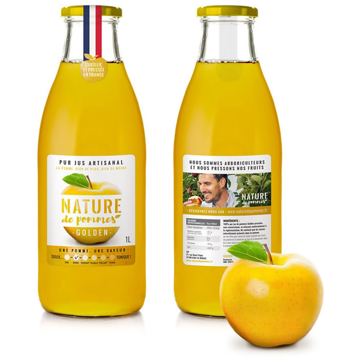 NATURE DE POMMES : Pur jus de pomme golden : 1 L | Livraison à domicile ...