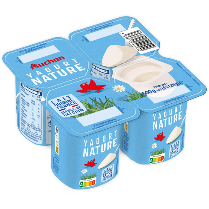 AUCHAN : Yaourt nature