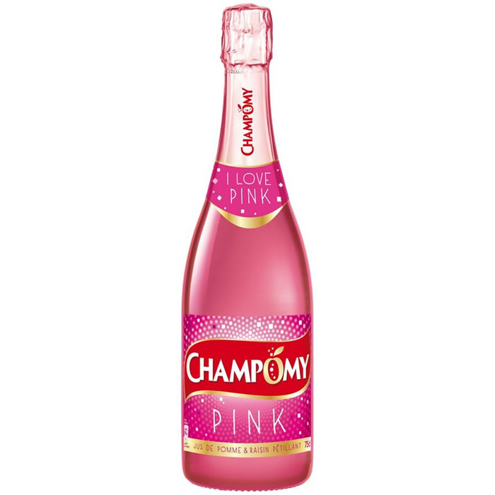 CHAMPOMY : Pink - Jus de pomme et raisin pétillant : 75 cl | Livraison ...