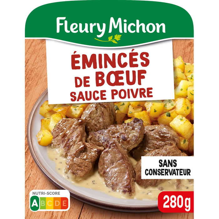 FLEURY MICHON : Emincés de boeuf et pommes de terre sauce poivre : 280 ...