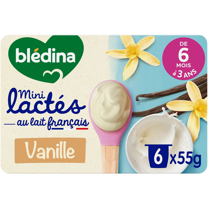 BLEDINA : Mini Lactés - Dessert lacté à la vanille dès 6 mois