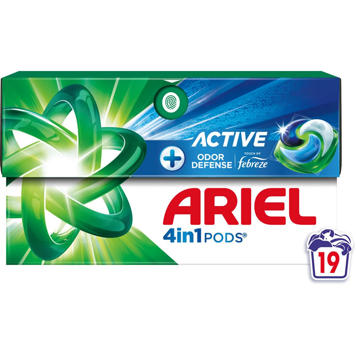 ARIEL : 4en1 Pods - Lessive capsules active touche de febreze