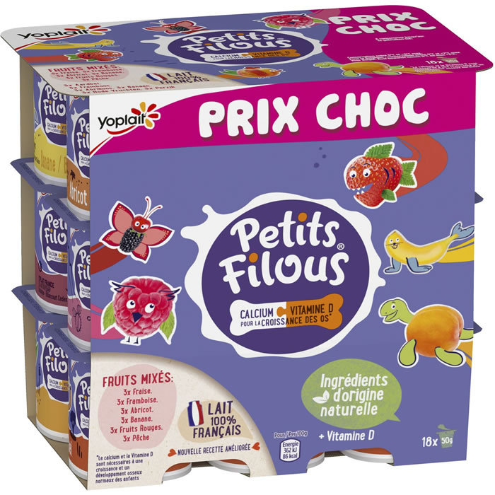 YOPLAIT : Petits Filous - Panaché de fromage frais aux fruits