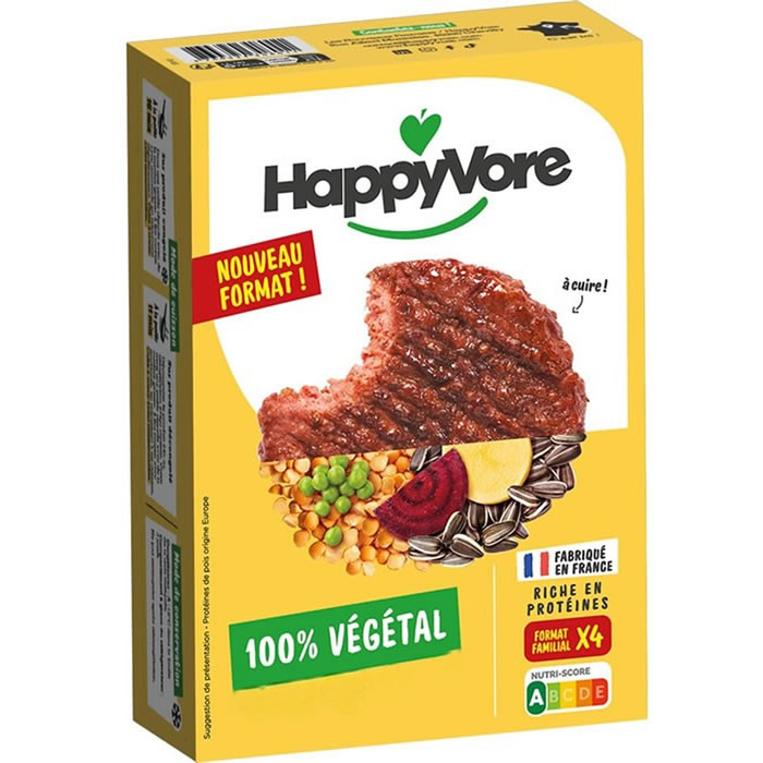 HAPPYVORE : Hachés végétaux : 4 x 100 g | Livraison à domicile et Drive ...