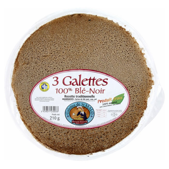 GALETTES DE SAINT-MALO : Galettes de blé noir : 3 x 70 g | Livraison à ...