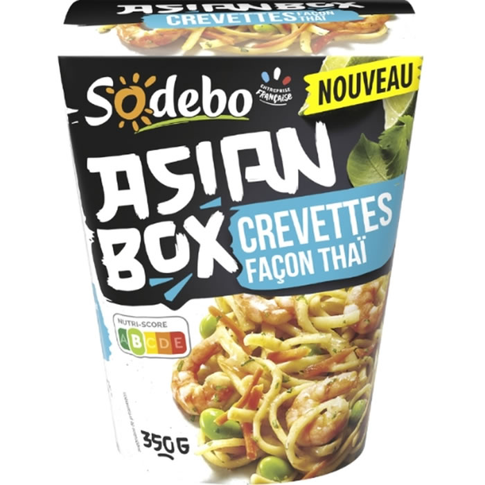 SODEBO : Asian Box - Nouilles aux crevettes façon thaï : 350 g ...