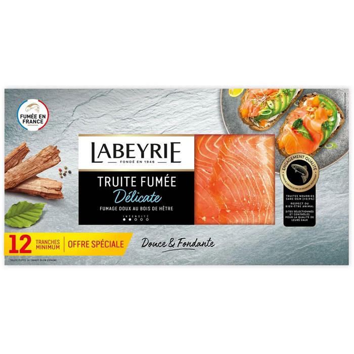 LABEYRIE : Truite fumée au bois de hêtre : 320 g | Livraison à domicile ...