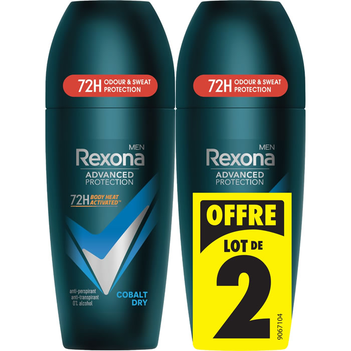 REXONA : Men Cobalt dry - Déodorant bille homme anti-transpirant 72h ...