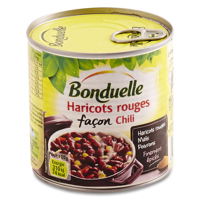 BONDUELLE : Haricots rouges façon chili : 400 g | Livraison à domicile ...