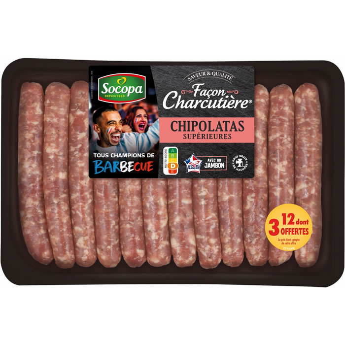 SOCOPA : Chipolatas supérieurs : 660 g | Livraison à domicile et Drive ...