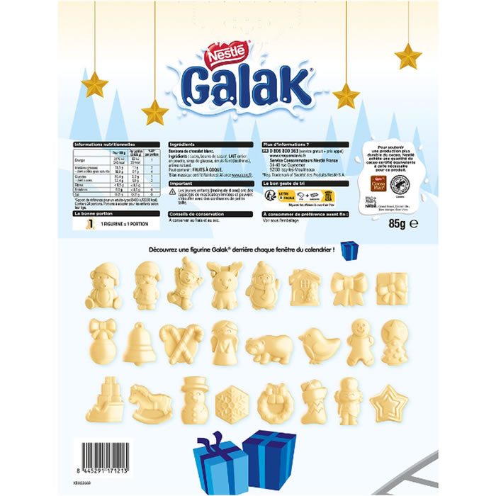 NESTLE : Galak - Calendrier de l'Avent chocolat : 85 g | Livraison à ...
