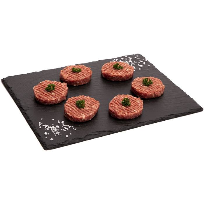 LES TENDRES A CUIRE : 6 mini steaks hachés pur boeuf 15% M.G