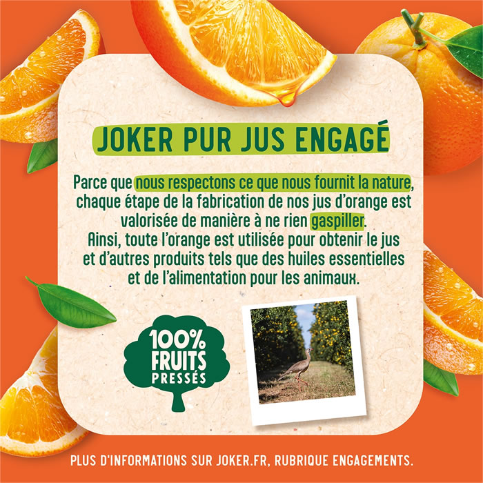 JOKER : Le Pur Jus - Jus d'orange sans pulpe