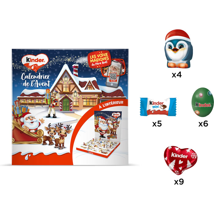 KINDER : Calendrier de l'Avent : 24 cases | Livraison à domicile et ...