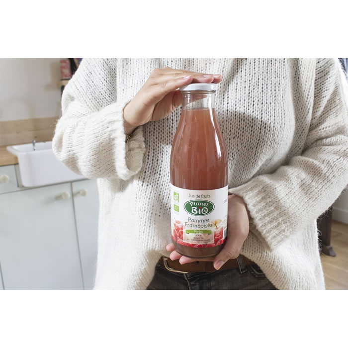 PLANET BIO : Jus de pommes framboises bio : 75 cl | Livraison à ...