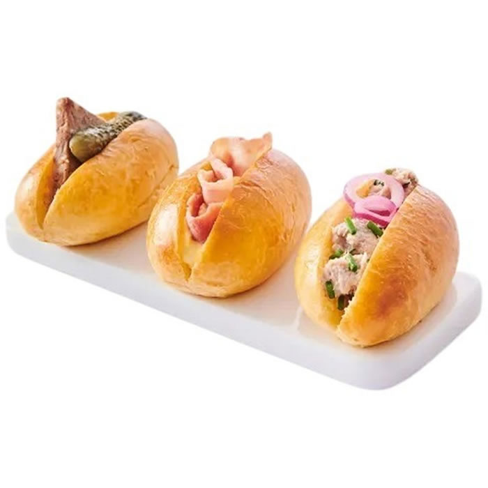 FLUNCH : Traiteur - Mini navettes au paté de campagne, thon et bacon ...